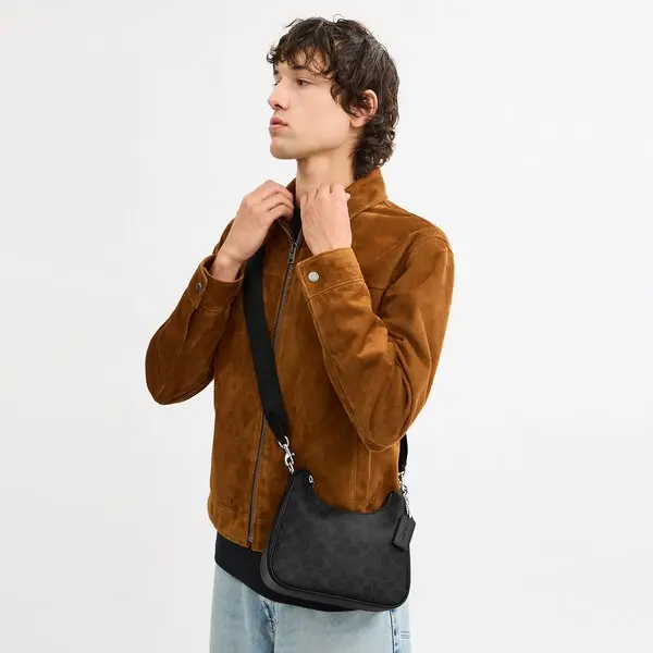 Coach Signature Canvas Nolan Hobo Bag - Black Signature | Editorialist